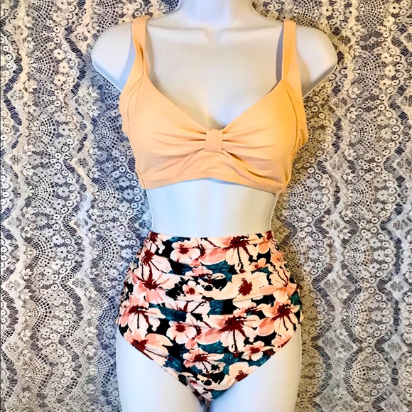 Swim New Womens 2 Piece High Waist Bikini Swimsuitml Poshmark